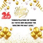 250+ Happy 26th Birthday Wishes, Quotes with Images - Wishonbrithday