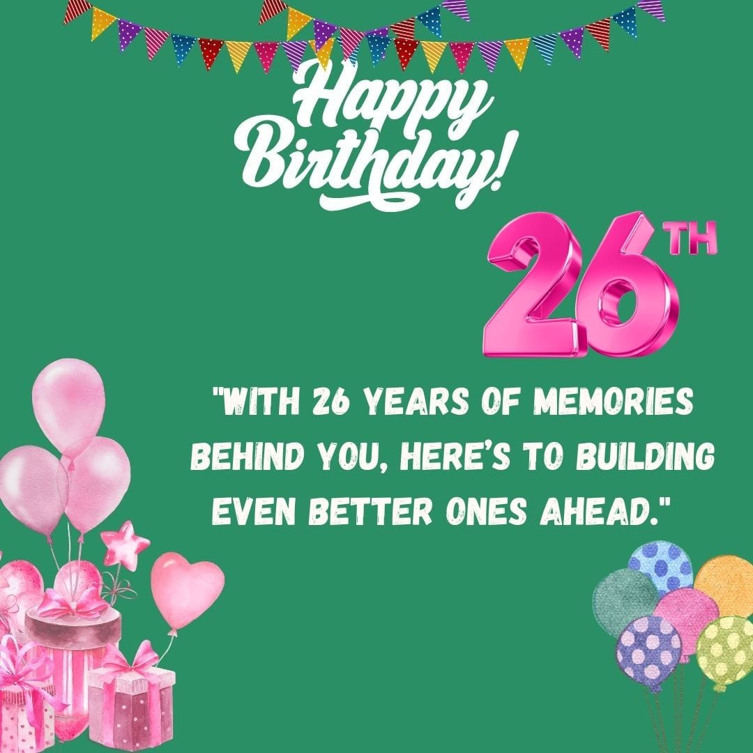 250+ Happy 26th Birthday Wishes, Quotes with Images - Wishonbrithday