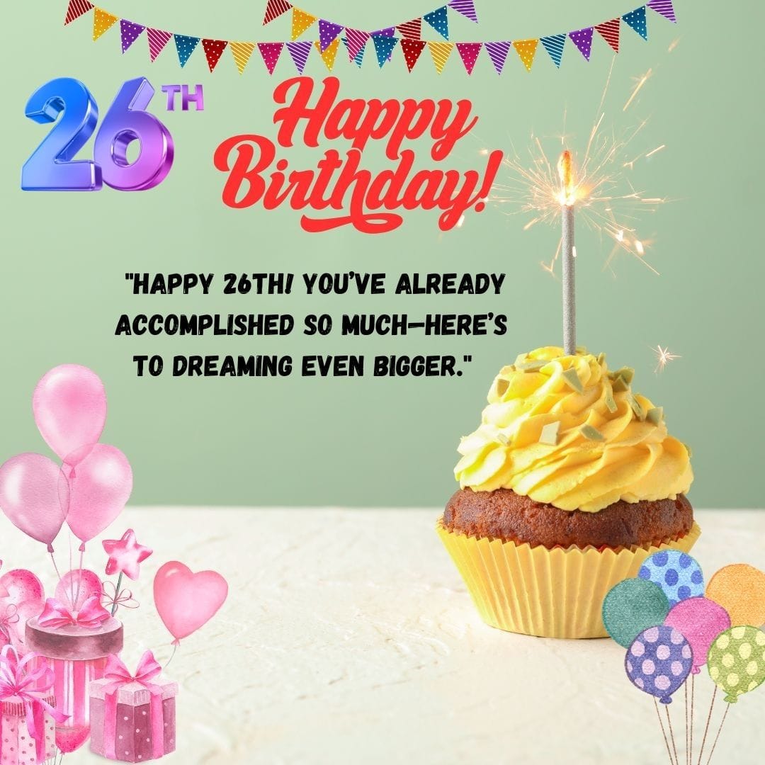 250+ Happy 26th Birthday Wishes, Quotes with Images - Wishonbrithday