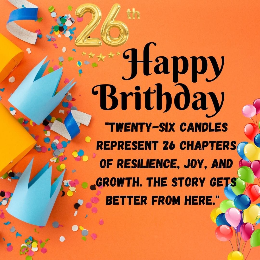 250+ Happy 26th Birthday Wishes, Quotes with Images - Wishonbrithday
