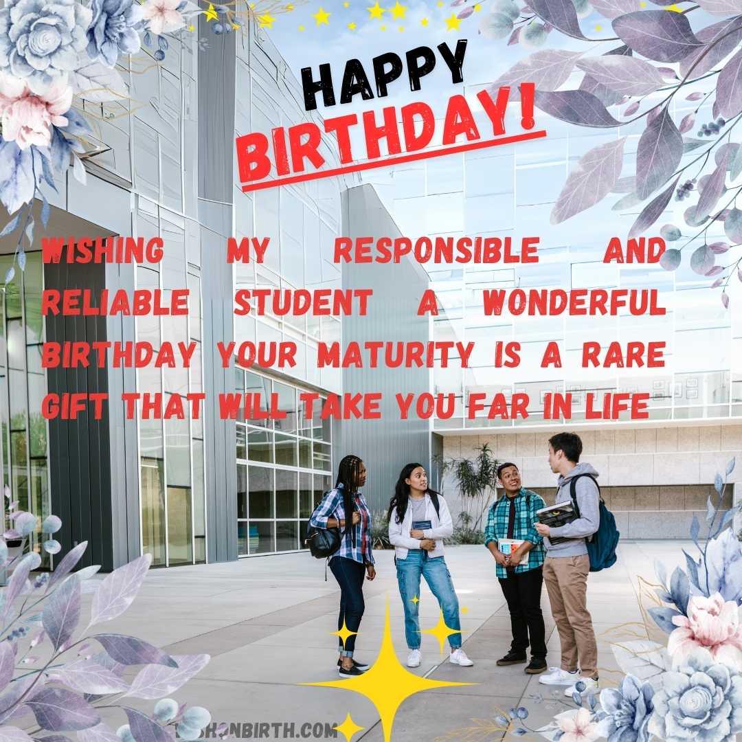 100+ Happy Birthday Wishes For Students With Images - Wishonbrithday