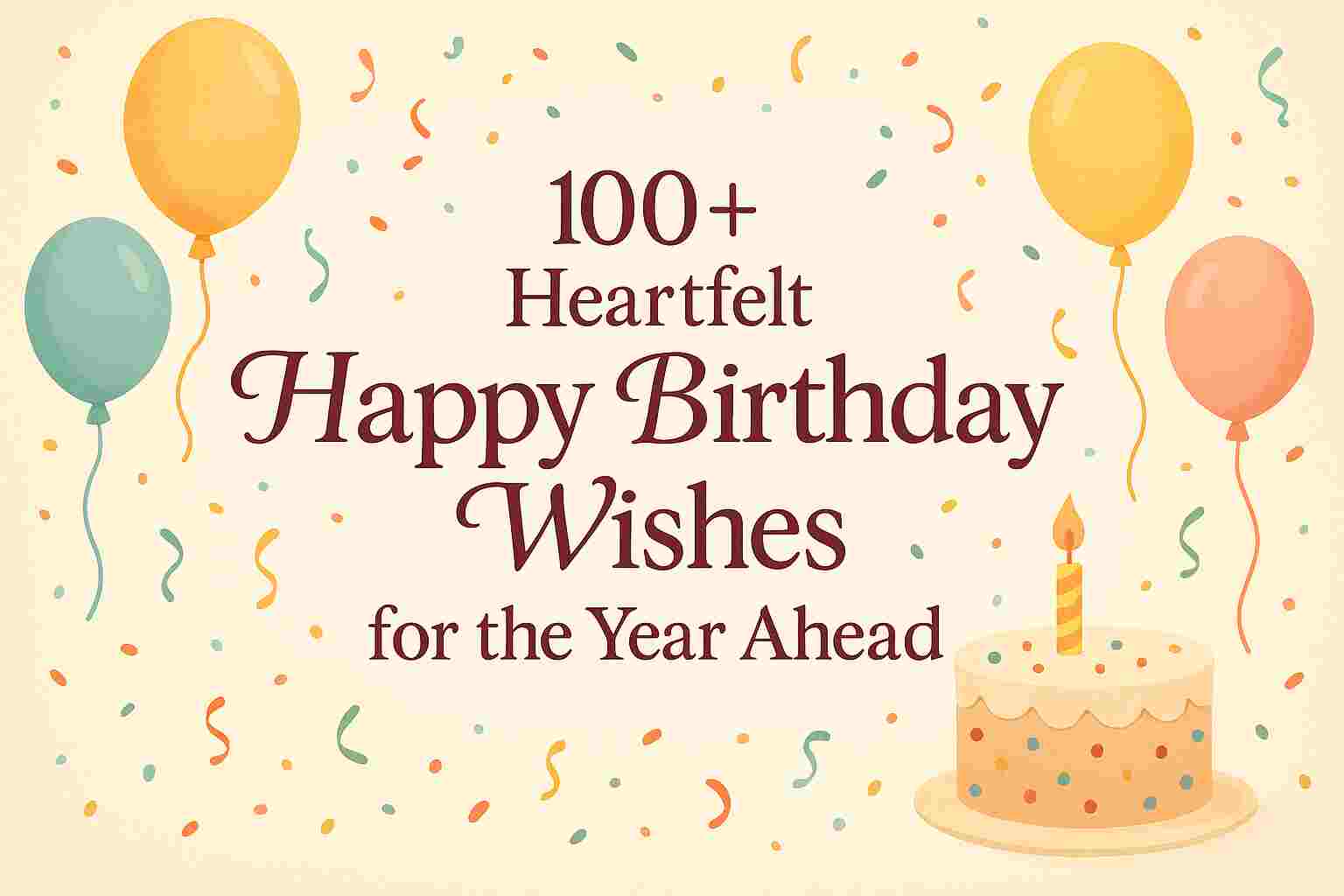 100+ Heartfelt Happy Birthday Wishes for the Year Ahead - Wishonbrithday