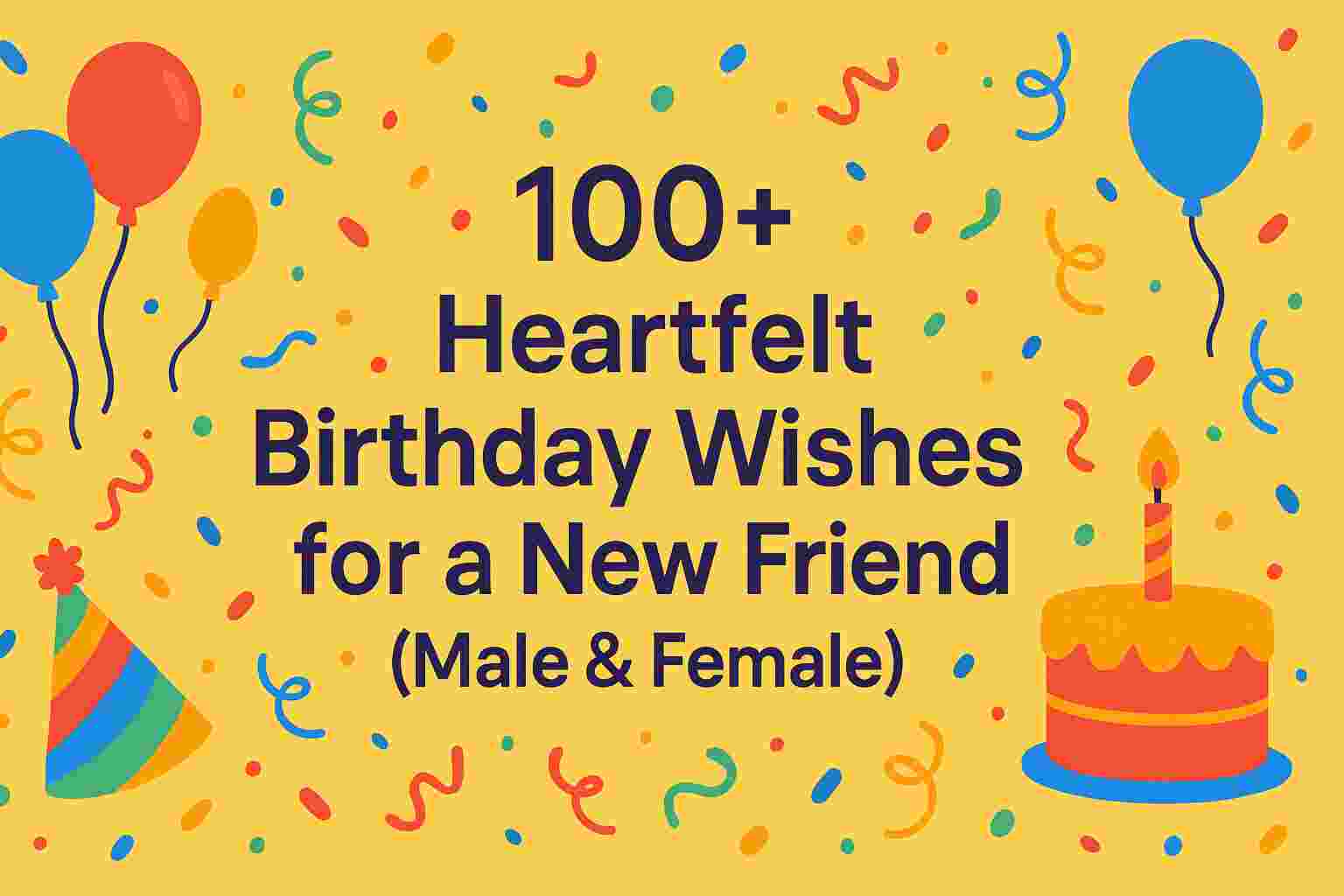 100+ Heartfelt Birthday Wishes for a New Friend (Male & Female ...